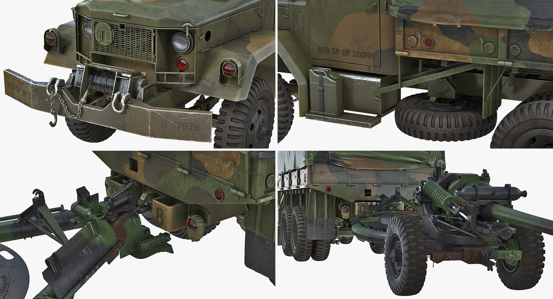 Military truck m35a2 field 3D model - TurboSquid 1243732