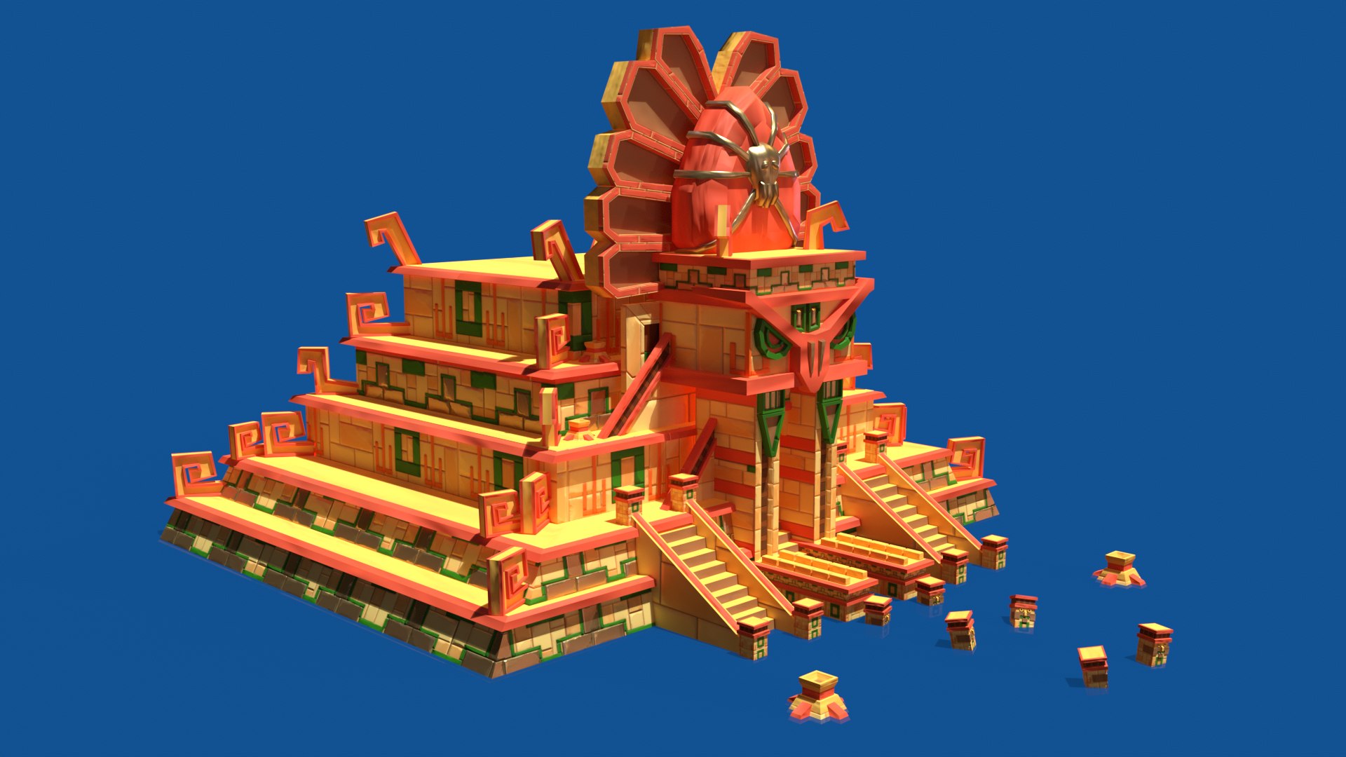 Stylized Incan Temple 3D - TurboSquid 2392749