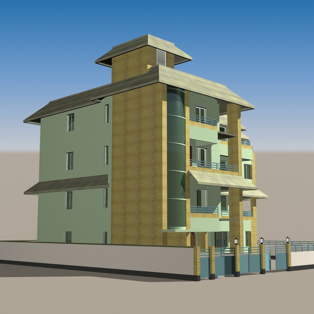 3ds Max Duplex Building