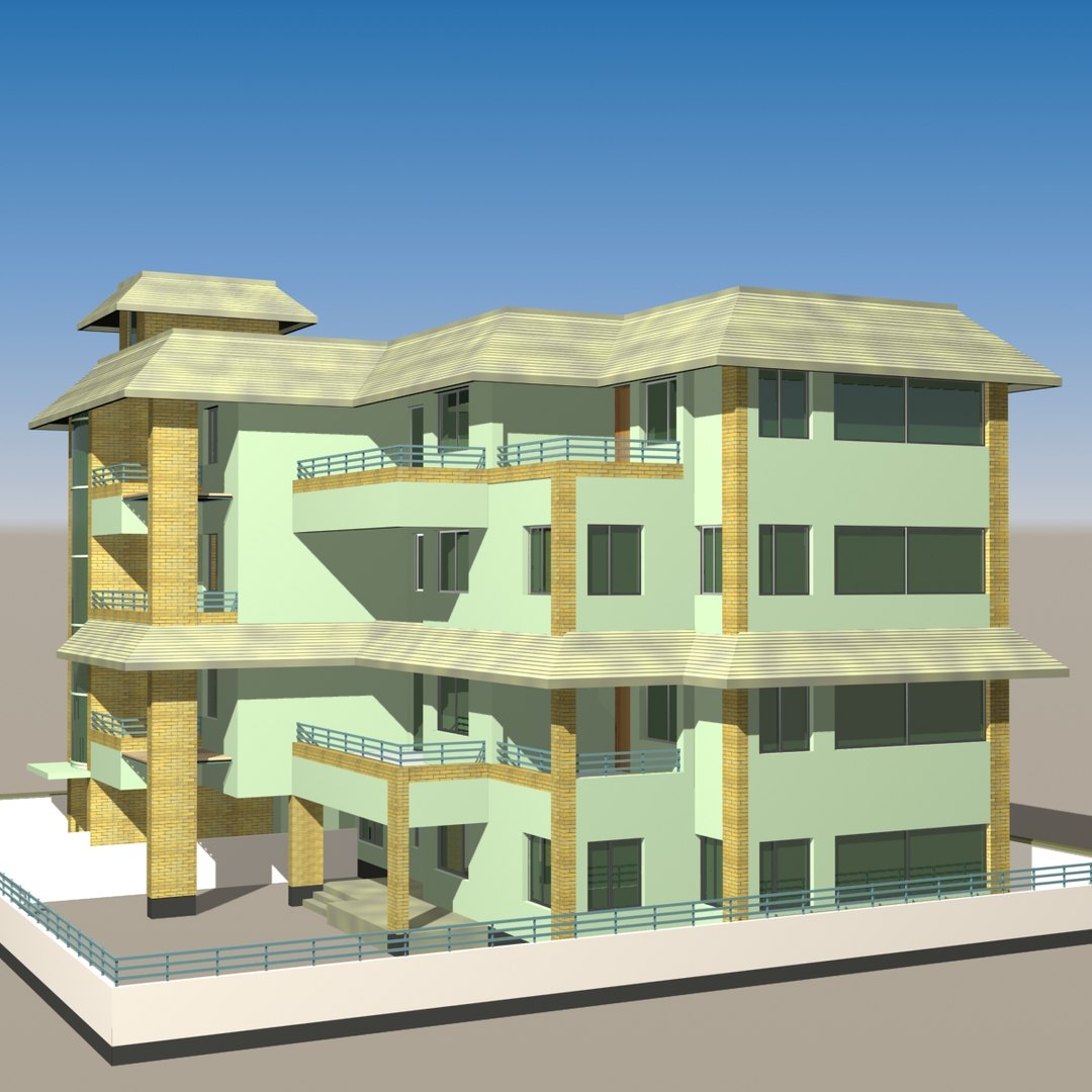3ds Max Duplex Building