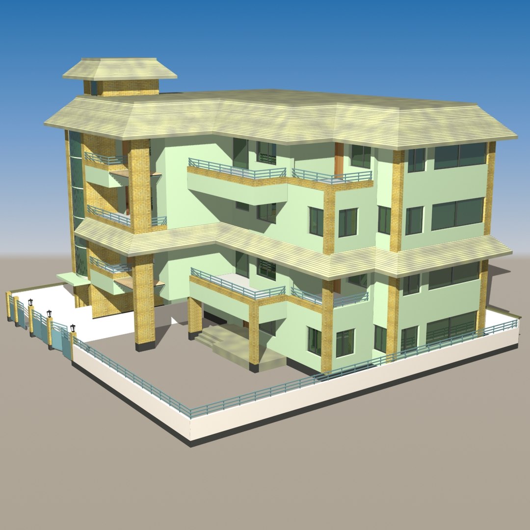 3ds Max Duplex Building