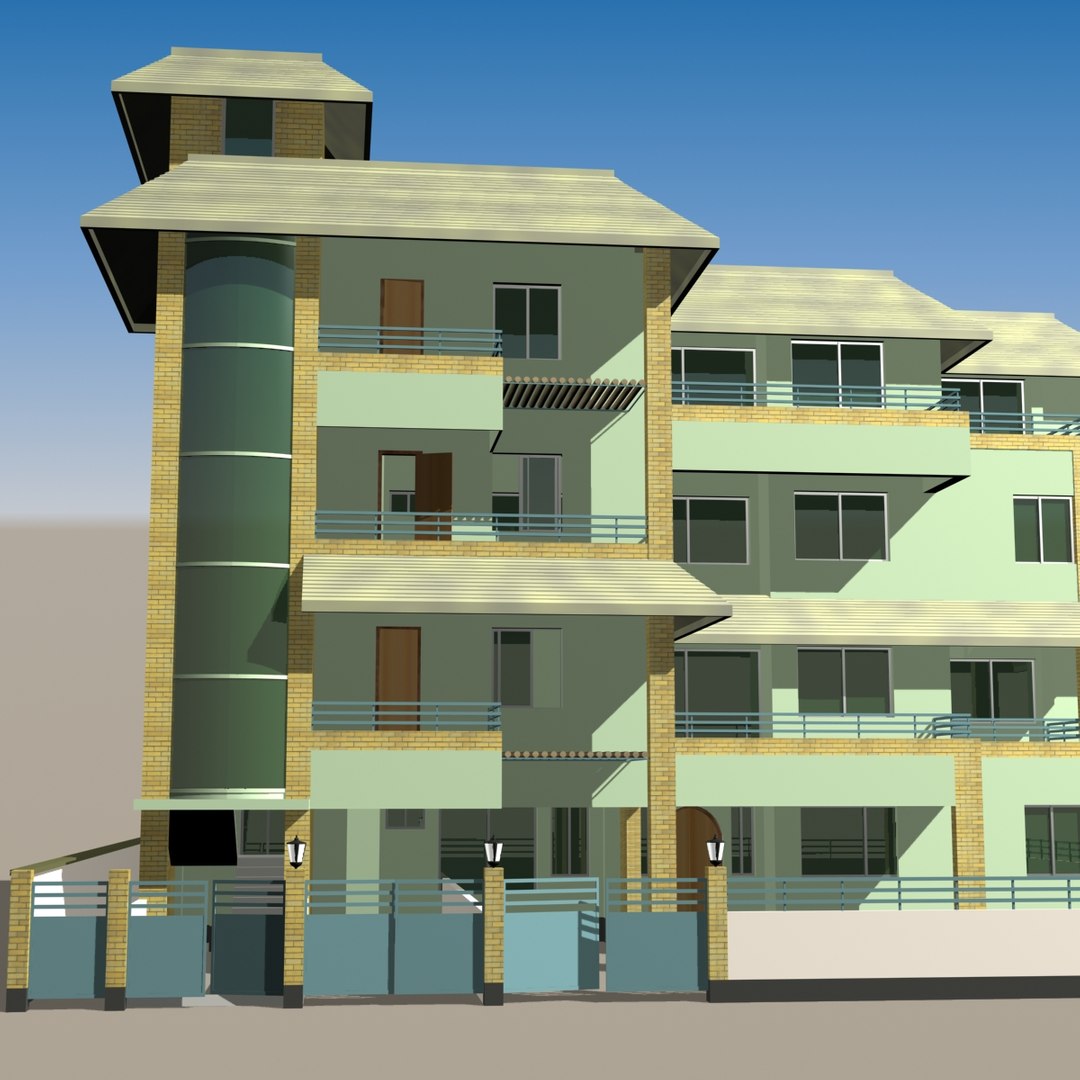 3ds Max Duplex Building