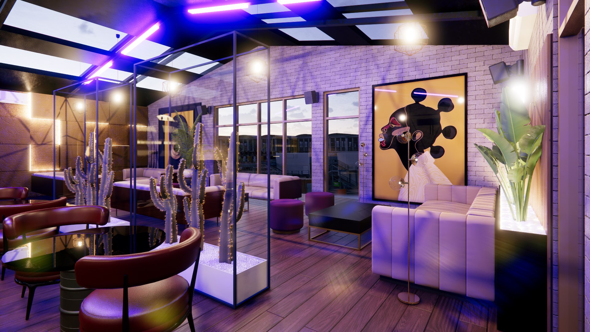 Club Lounge 3D Model - TurboSquid 2358052