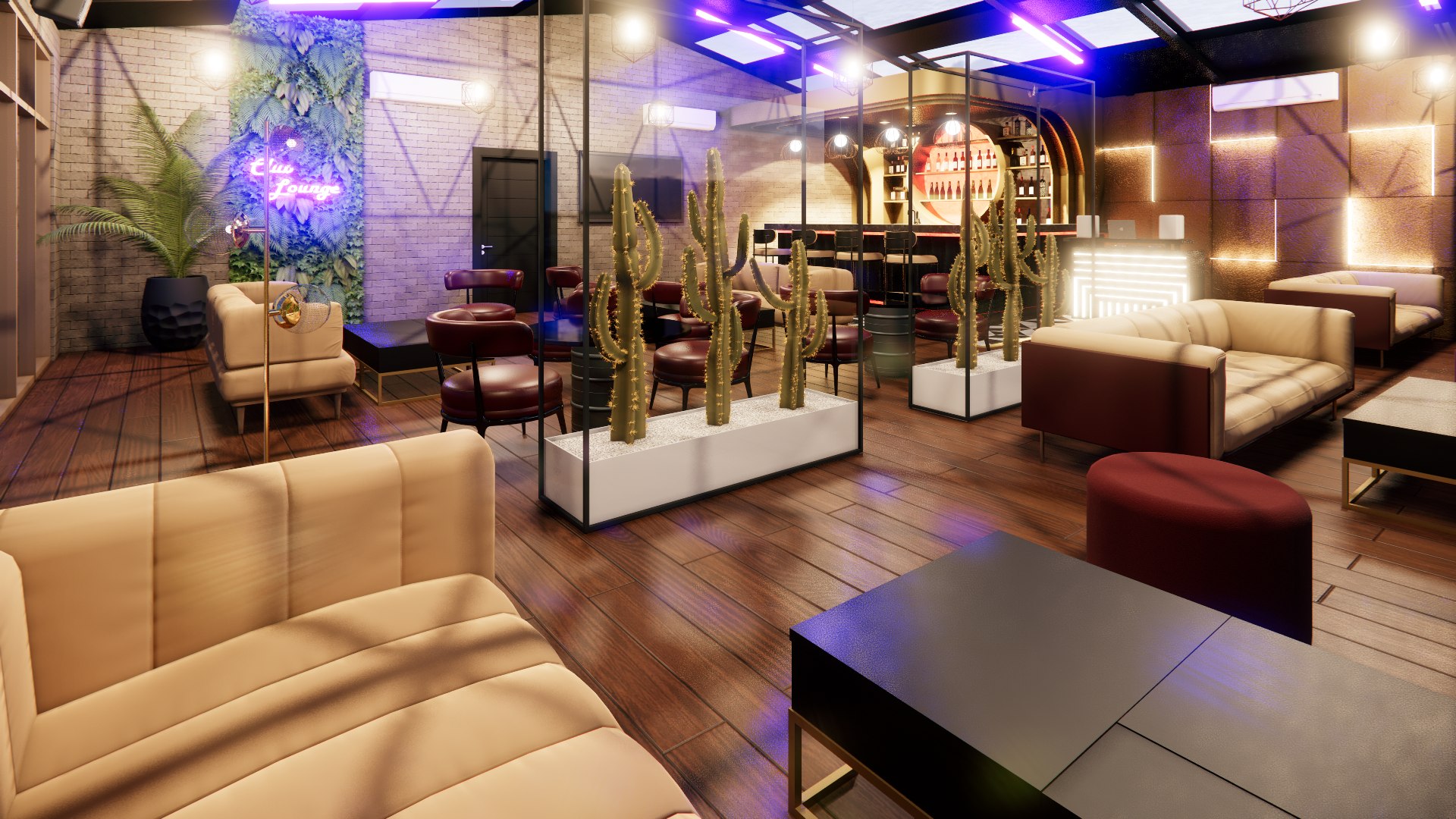 Club Lounge 3D Model - TurboSquid 2358052