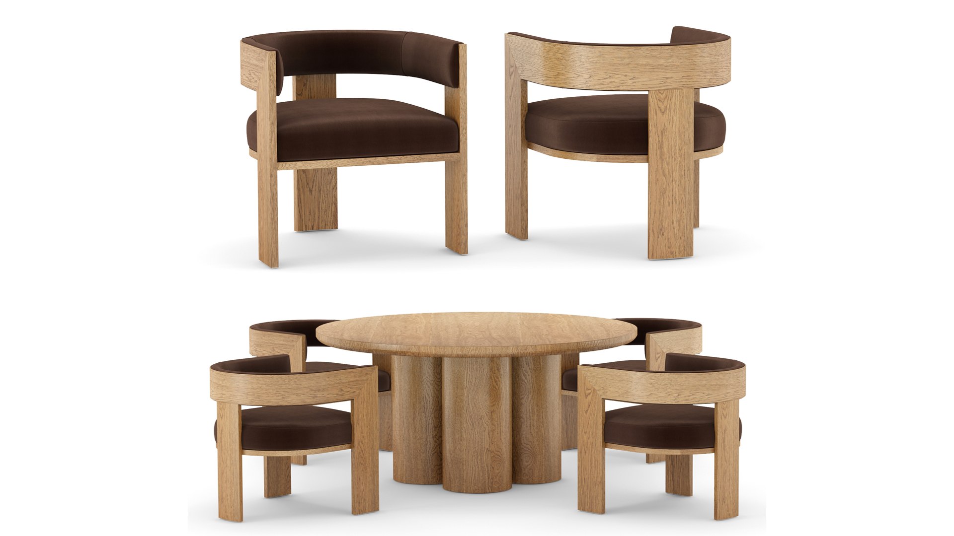 3D RH Table-Chair Collection - TurboSquid 2108583