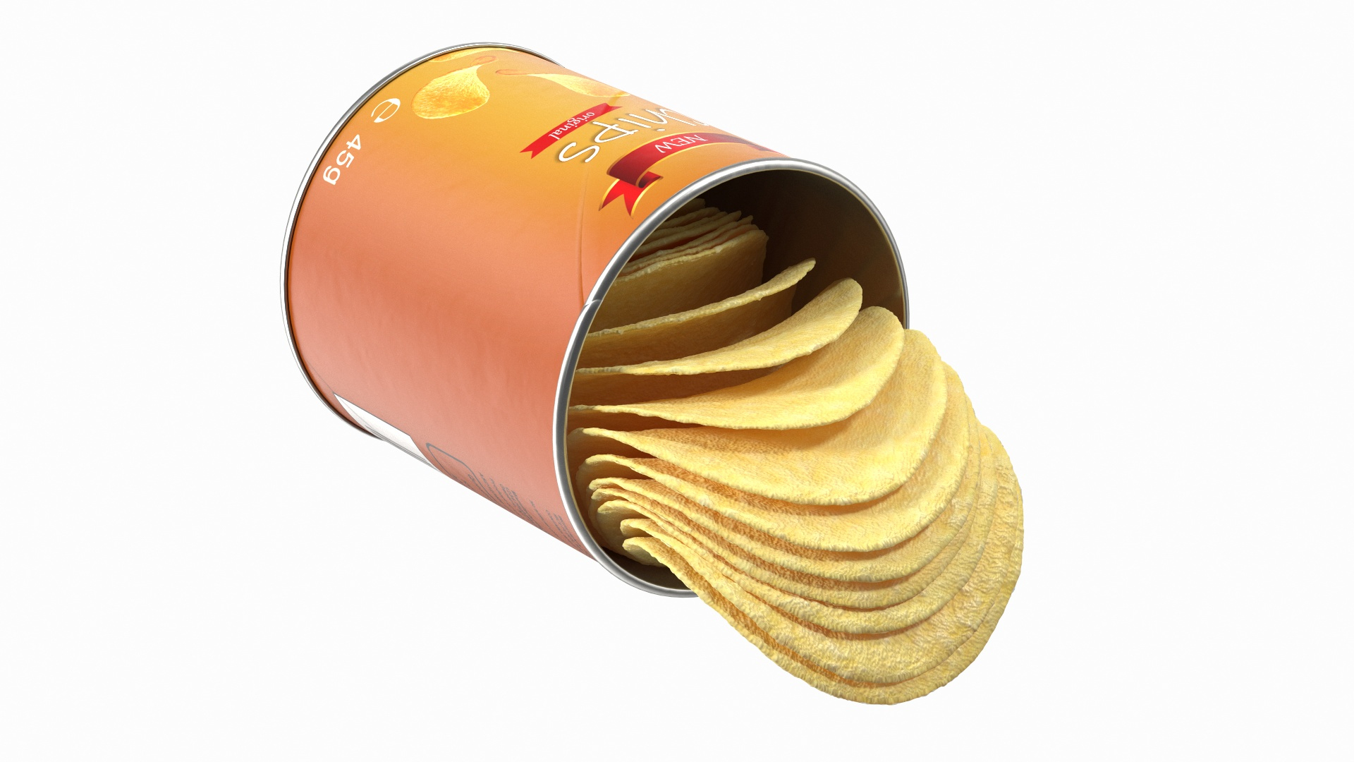 Opened Potato Chips Small Can 3D Model - TurboSquid 1745168