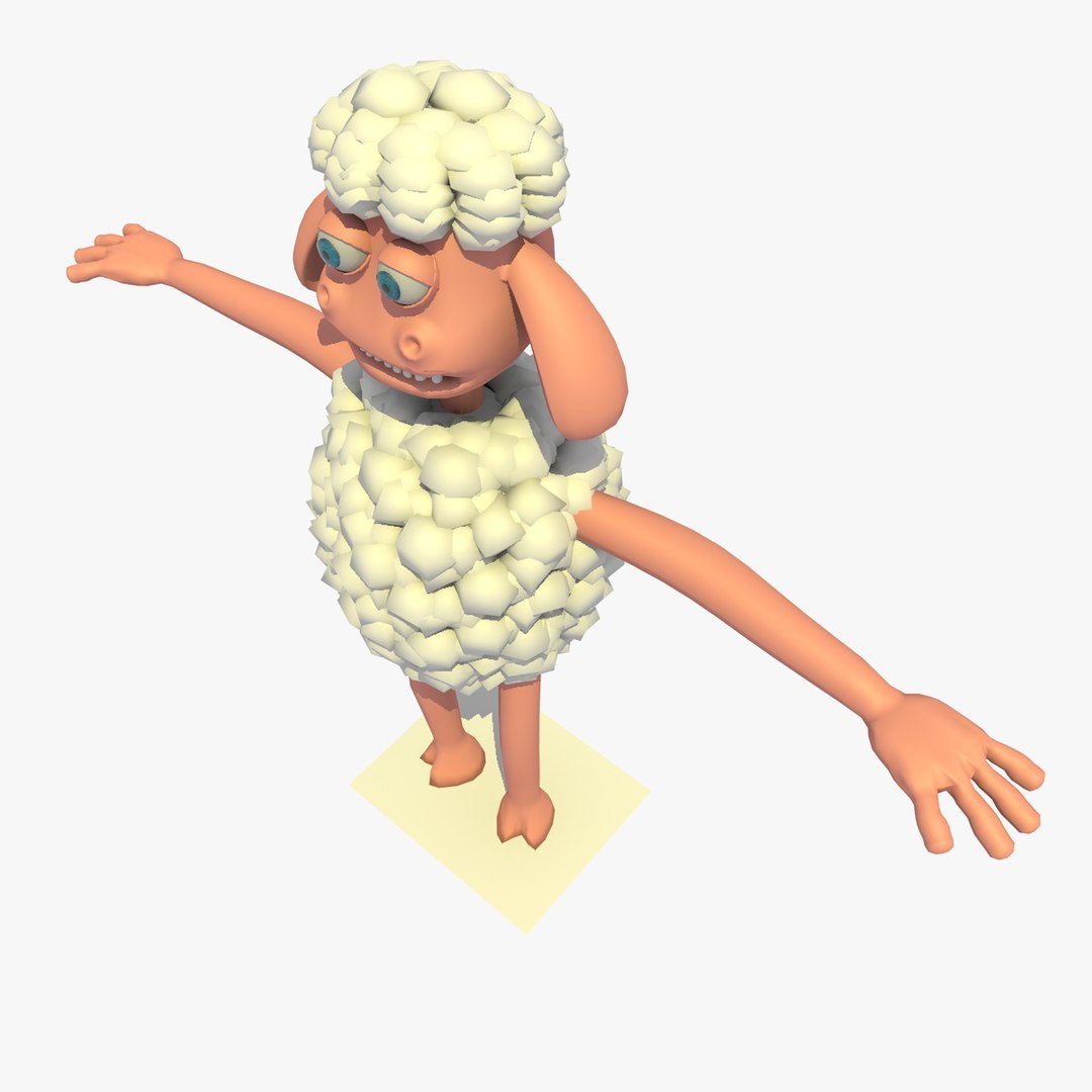 Cartoon Sheep 3d Model