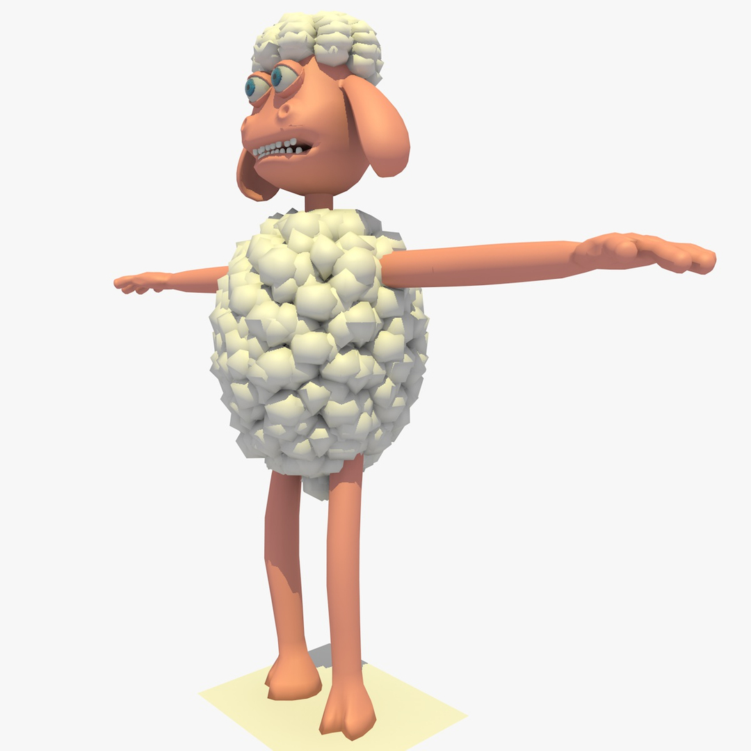 cartoon sheep 3d model