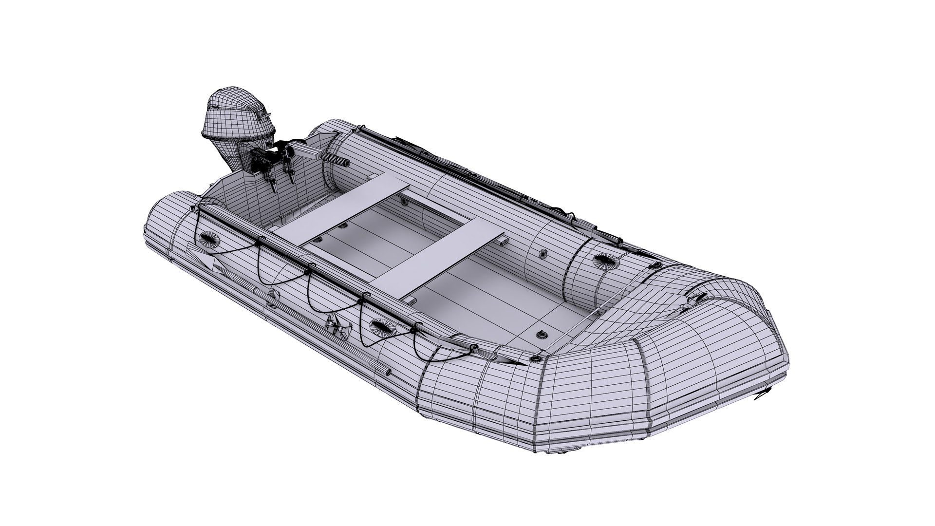 Rigid-hulled Inflatable Boat 3D Model - TurboSquid 1925543