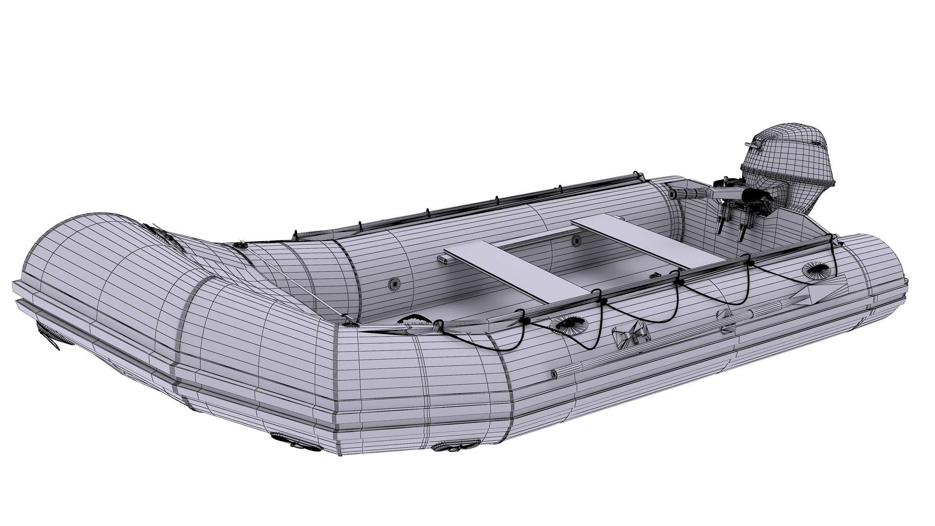 Rigid-hulled Inflatable Boat 3D Model - TurboSquid 1925543