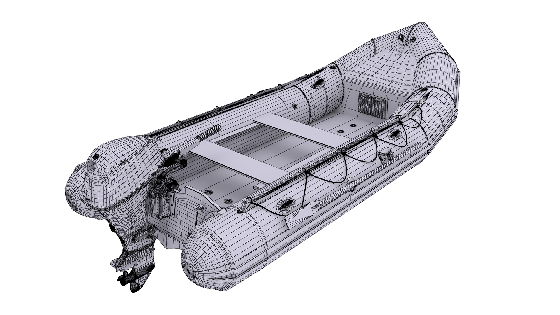Rigid-hulled Inflatable Boat 3D Model - TurboSquid 1925543