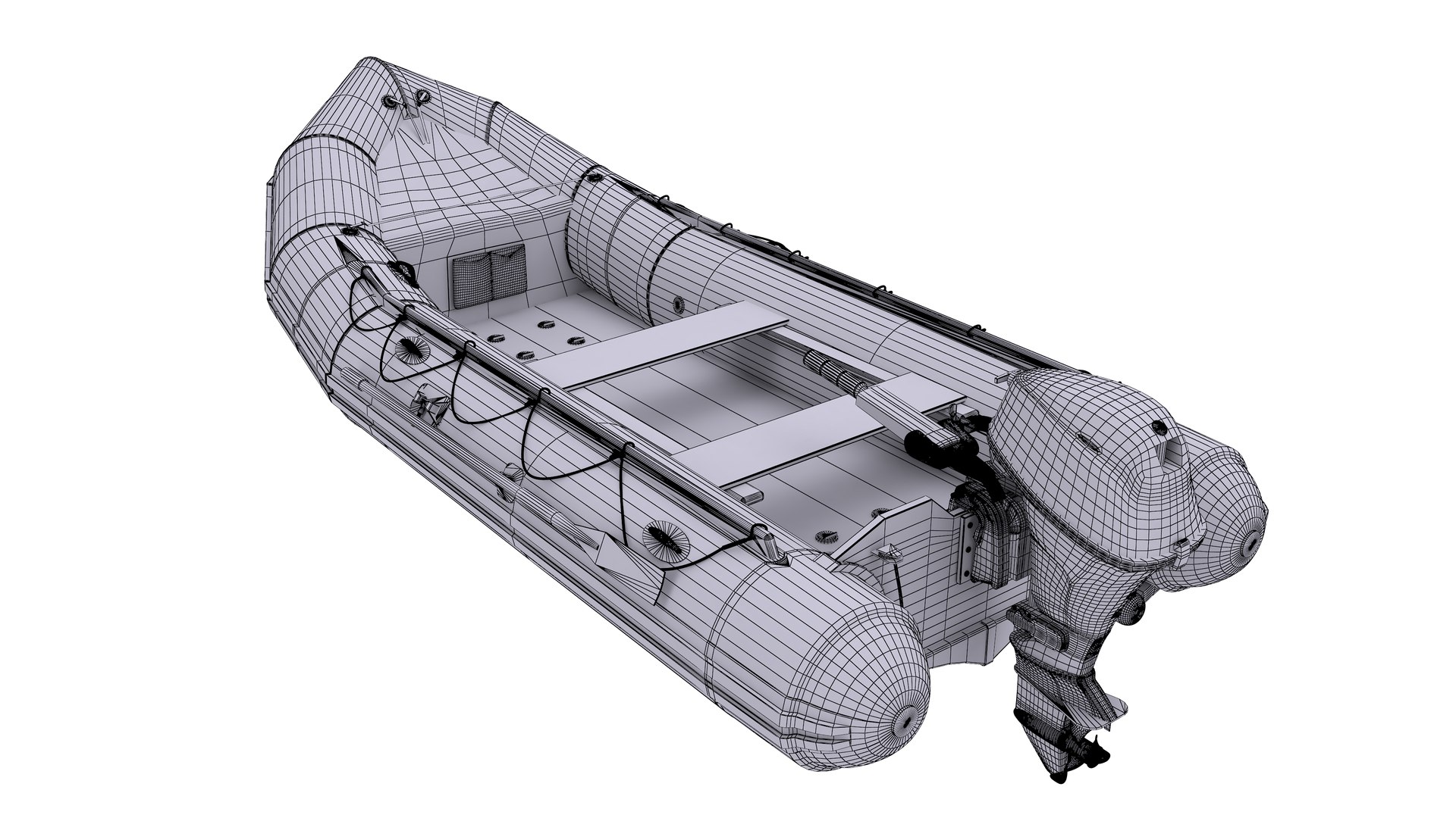 Rigid-hulled inflatable boat 3D model - TurboSquid 1925543
