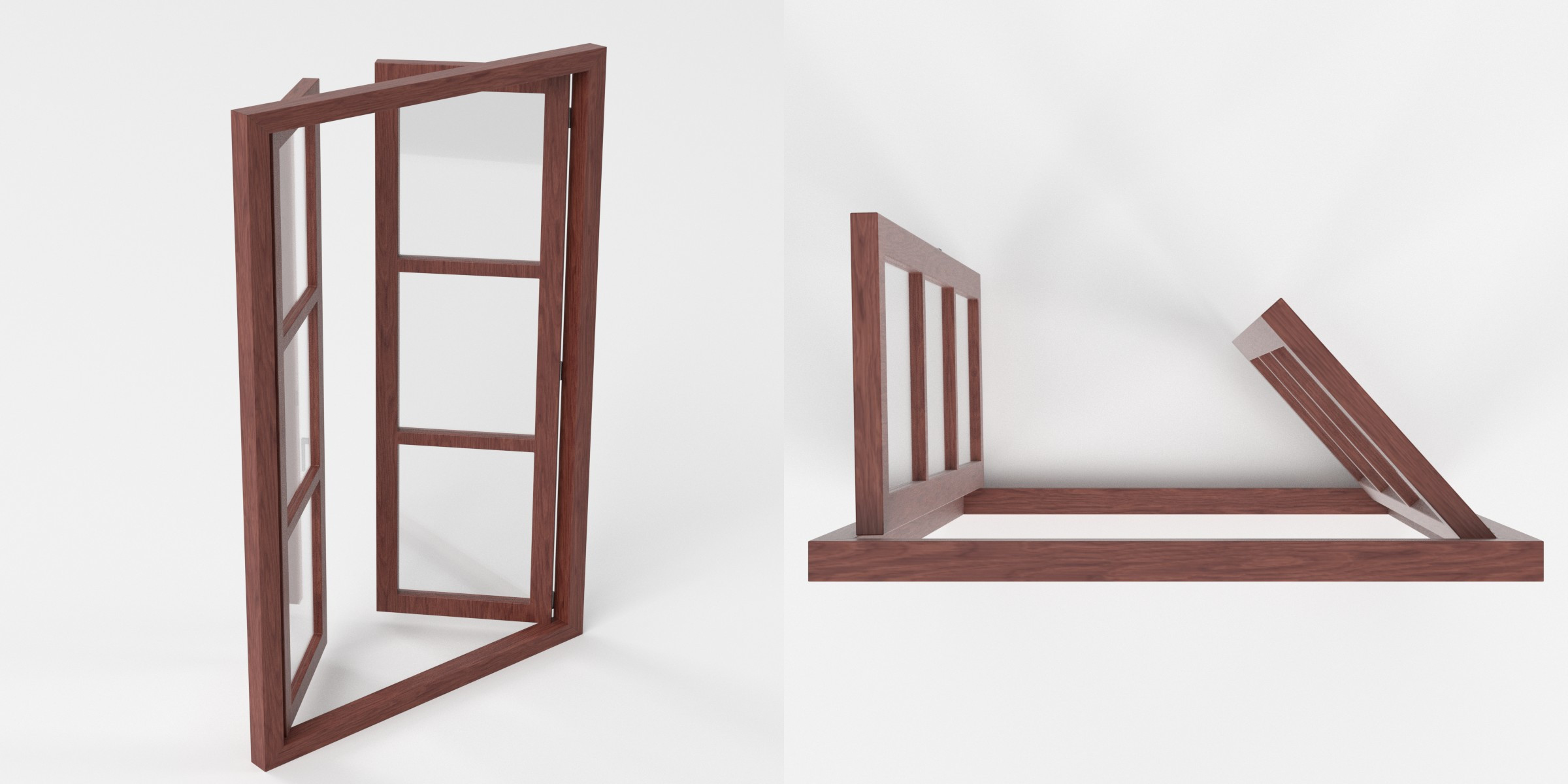 3D panel double window - TurboSquid 1710658