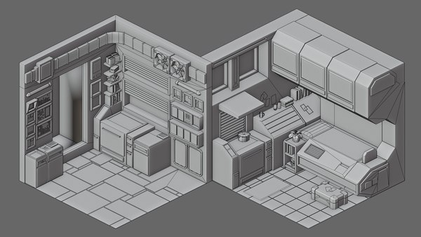 Low poly interior 5 3D - TurboSquid 1781030