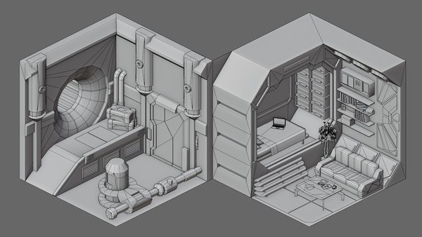 Low poly interior 5 3D - TurboSquid 1781030