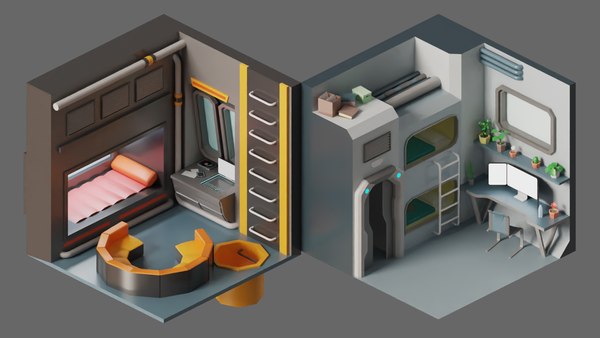 Low poly interior 5 3D - TurboSquid 1781030