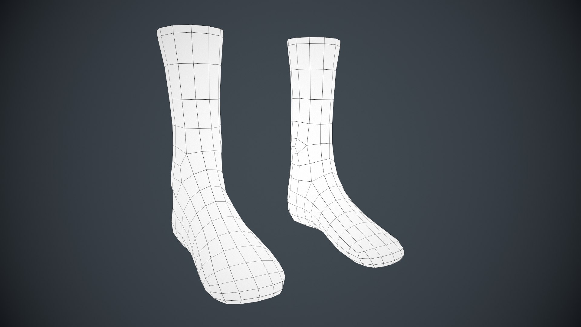 3D model White Socks Style 3 - TurboSquid 1986905