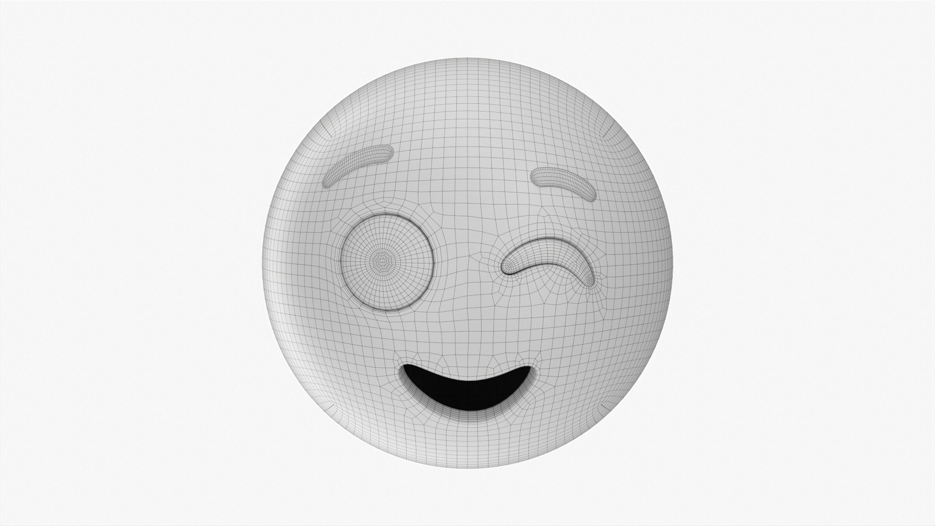 Emoji 004 Winking 3D model - TurboSquid 1817508