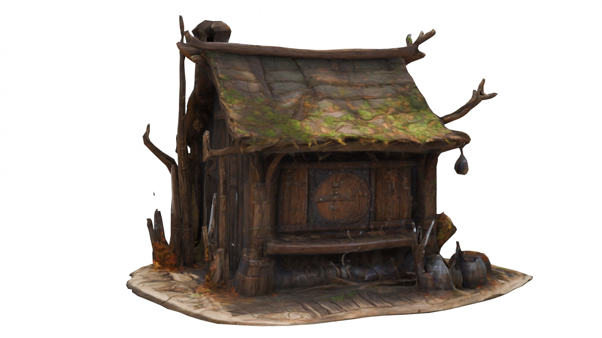 3D Medieval Merchant Stand Fantasy Weapon And Armor Stall FBX OBJ ...