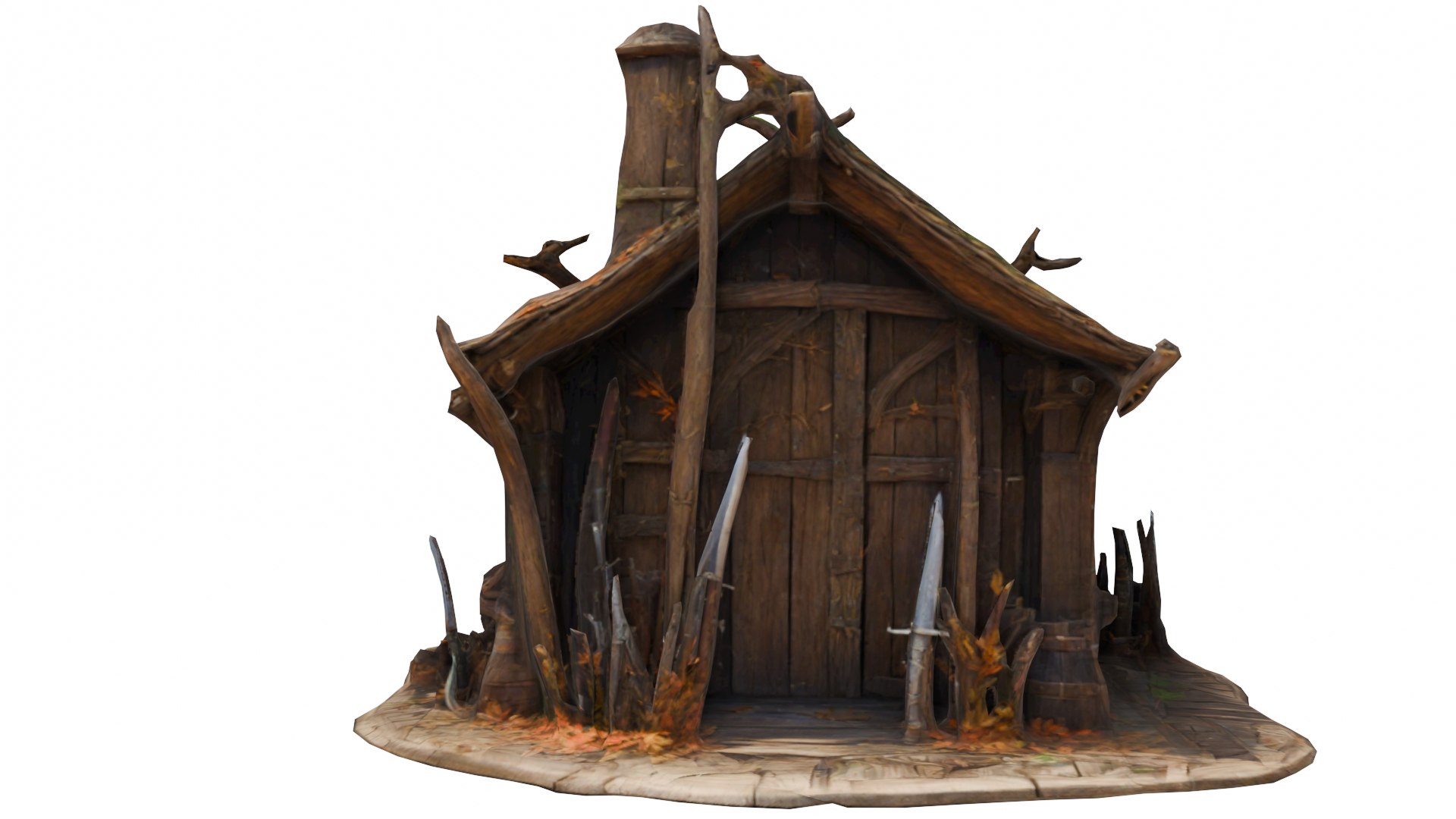 3D Medieval Merchant Stand Fantasy Weapon And Armor Stall FBX OBJ ...