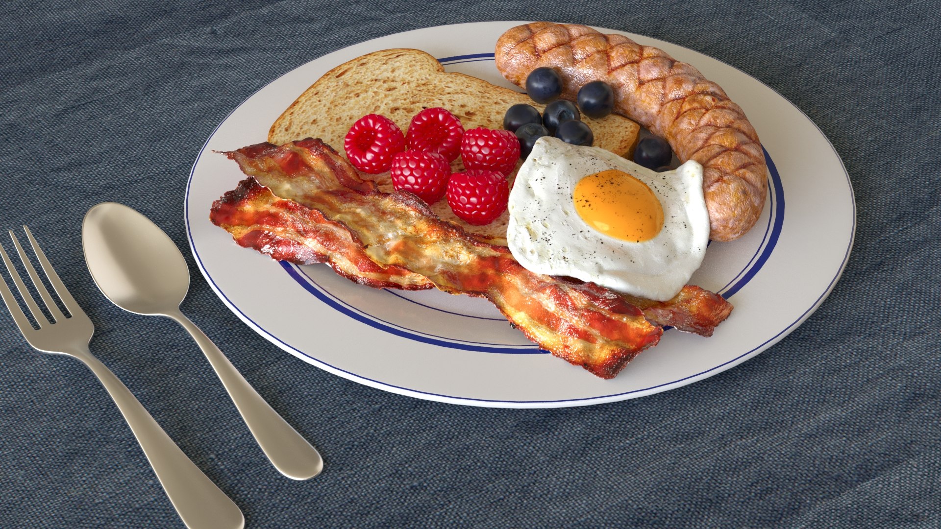 3D Breakfast Set - TurboSquid 1858831