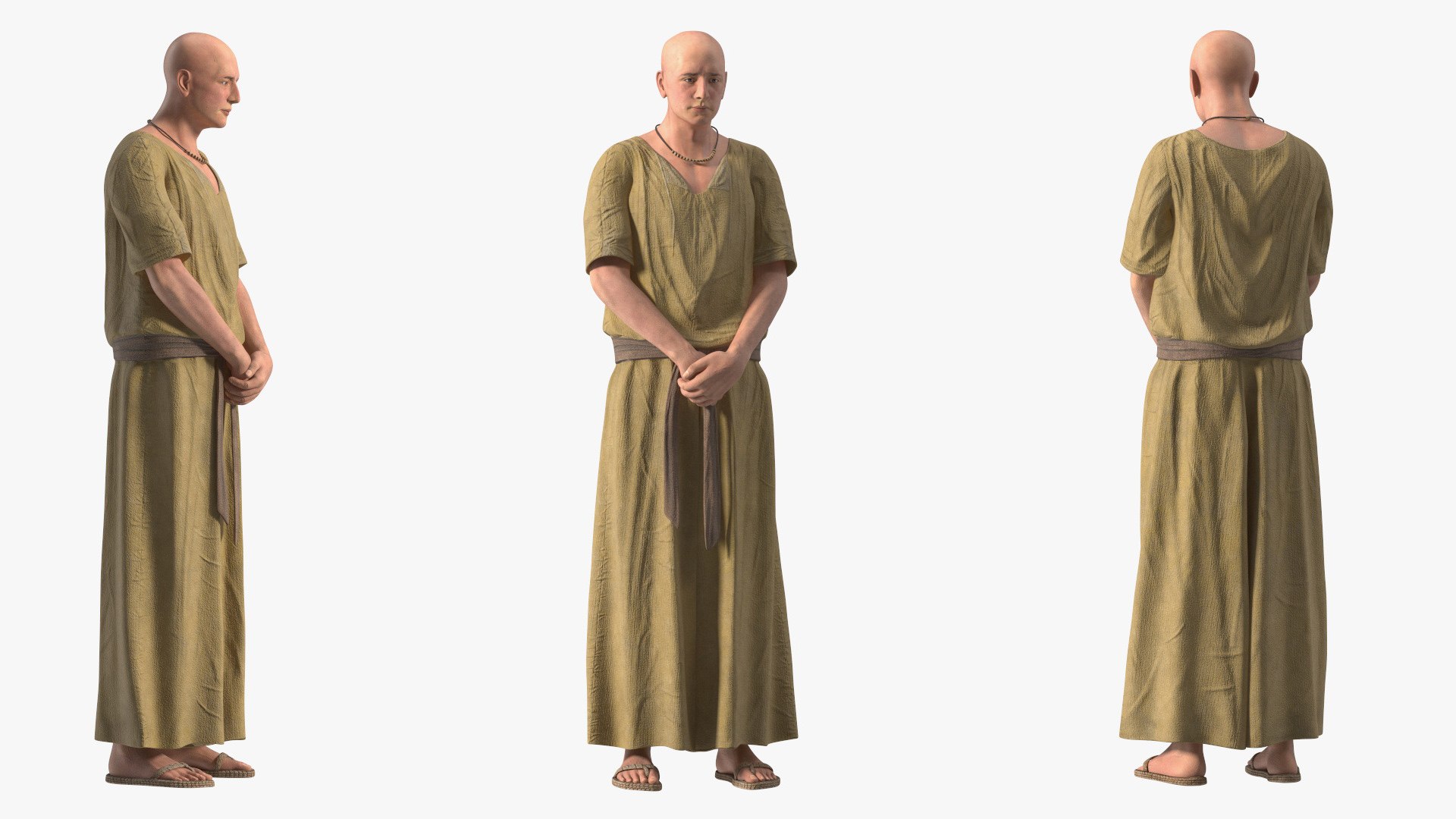 3D Ancient Priest Rigged For Cinema 4D Model - TurboSquid 2277656