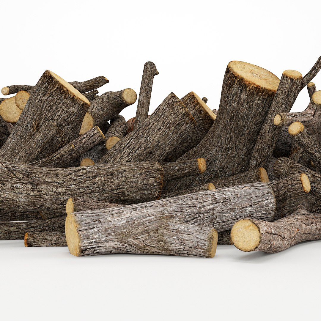 3d Model Of Firewood Wood