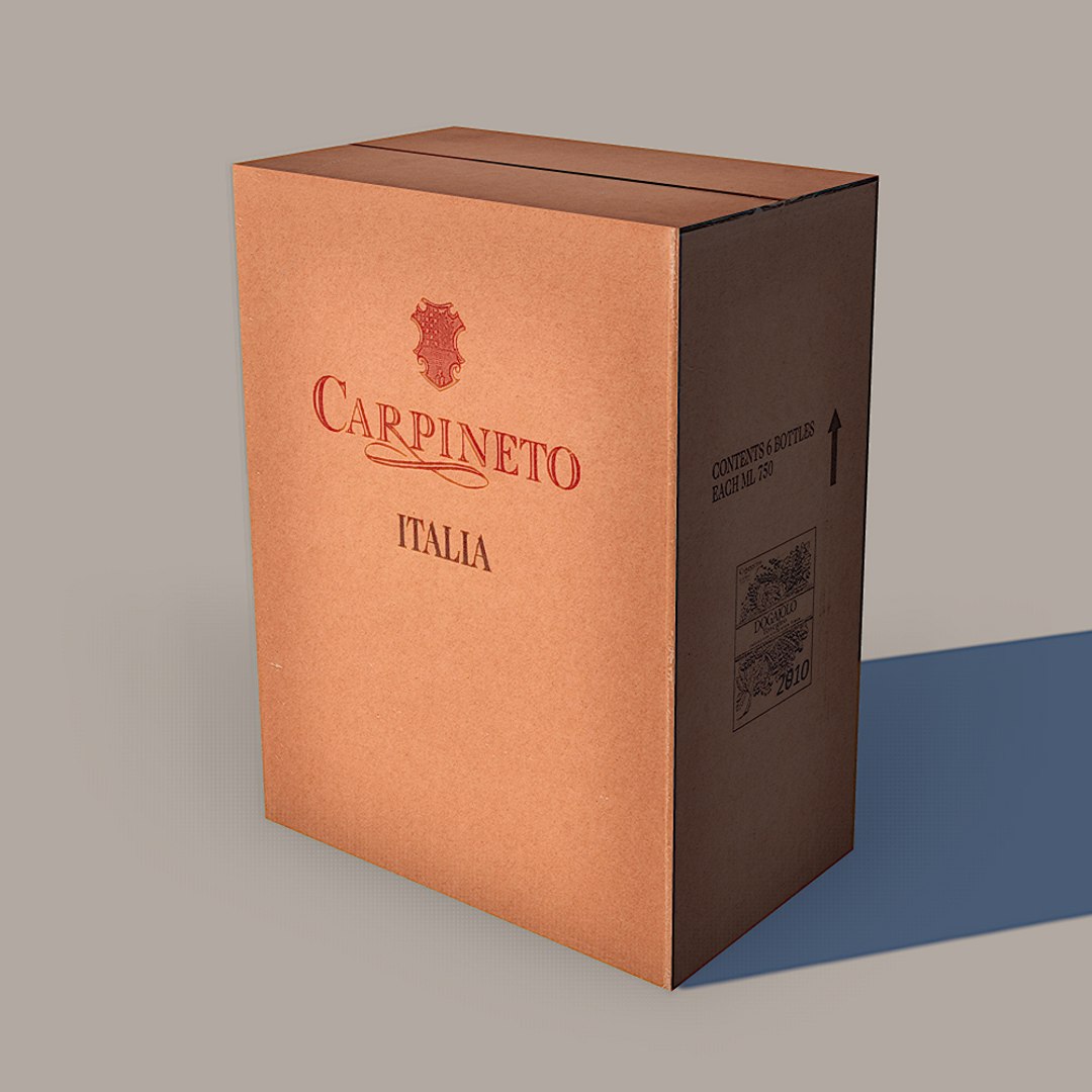 Cardboard Wine Box 3d Obj
