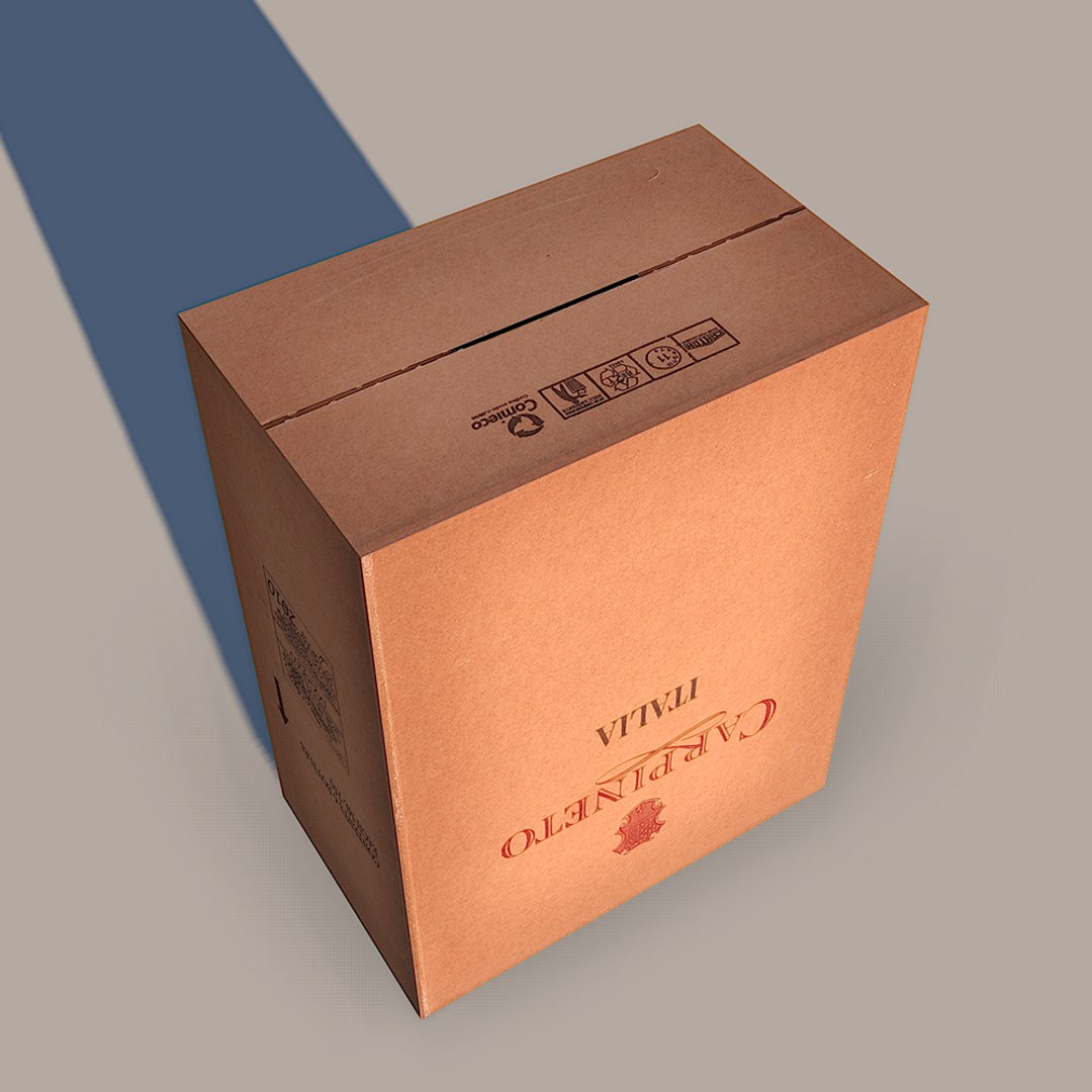 Cardboard Wine Box 3d Obj