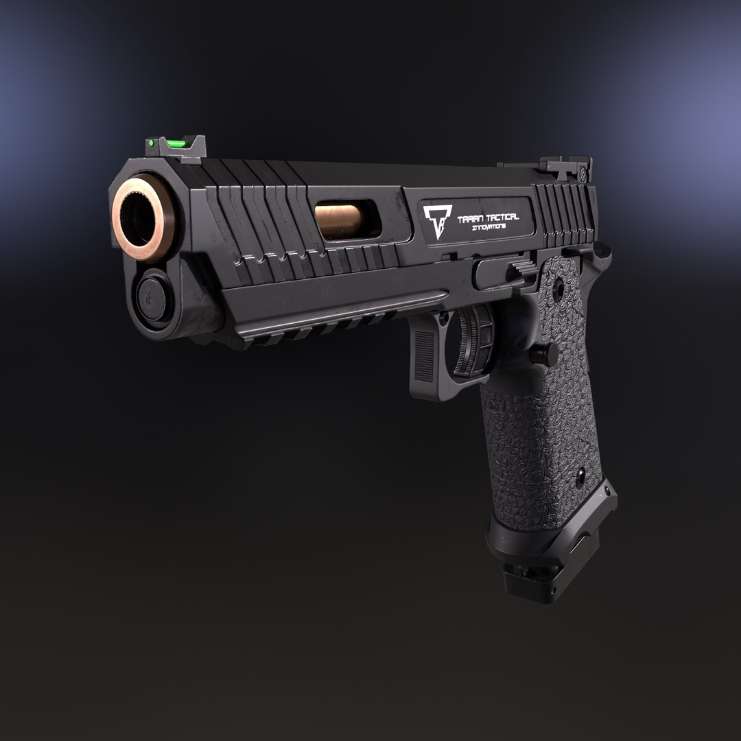 3D STI 2011 Combat Master Taran Tactical John Wick Pistol Low-poly 3D ...