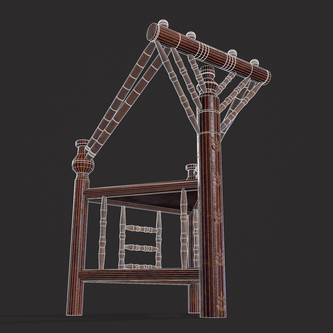 3D Elegant Medieval Chair - TurboSquid 1870234