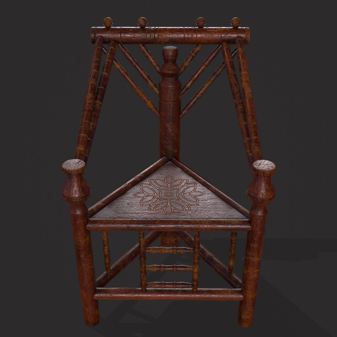 3D Elegant Medieval Chair - TurboSquid 1870234