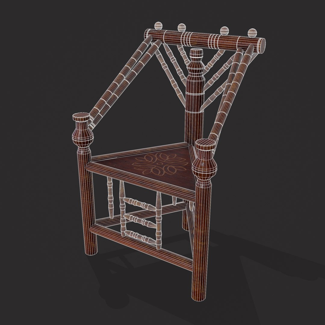 3D Elegant Medieval Chair - TurboSquid 1870234