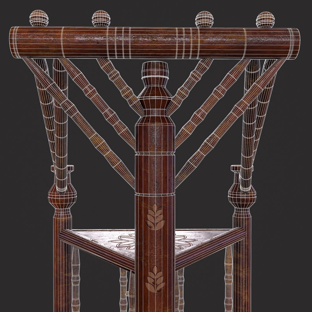3D Elegant Medieval Chair - TurboSquid 1870234
