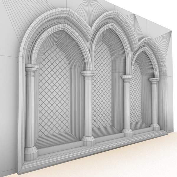 gothic window 3d model