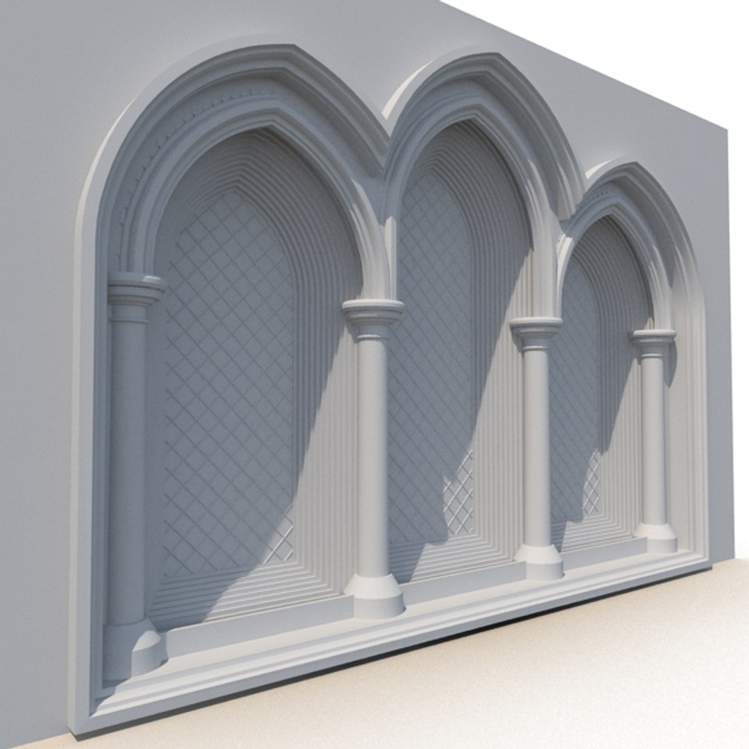 Gothic Window 3d Model