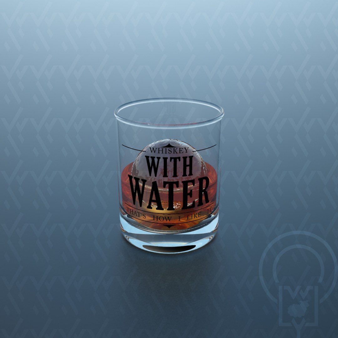 Custom Print Glass Whiskey 3D - TurboSquid 1254837
