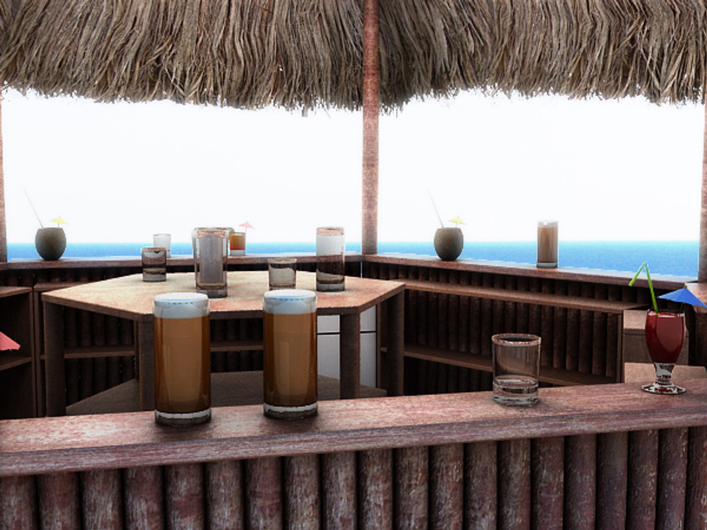 Beach Bar 3d Model