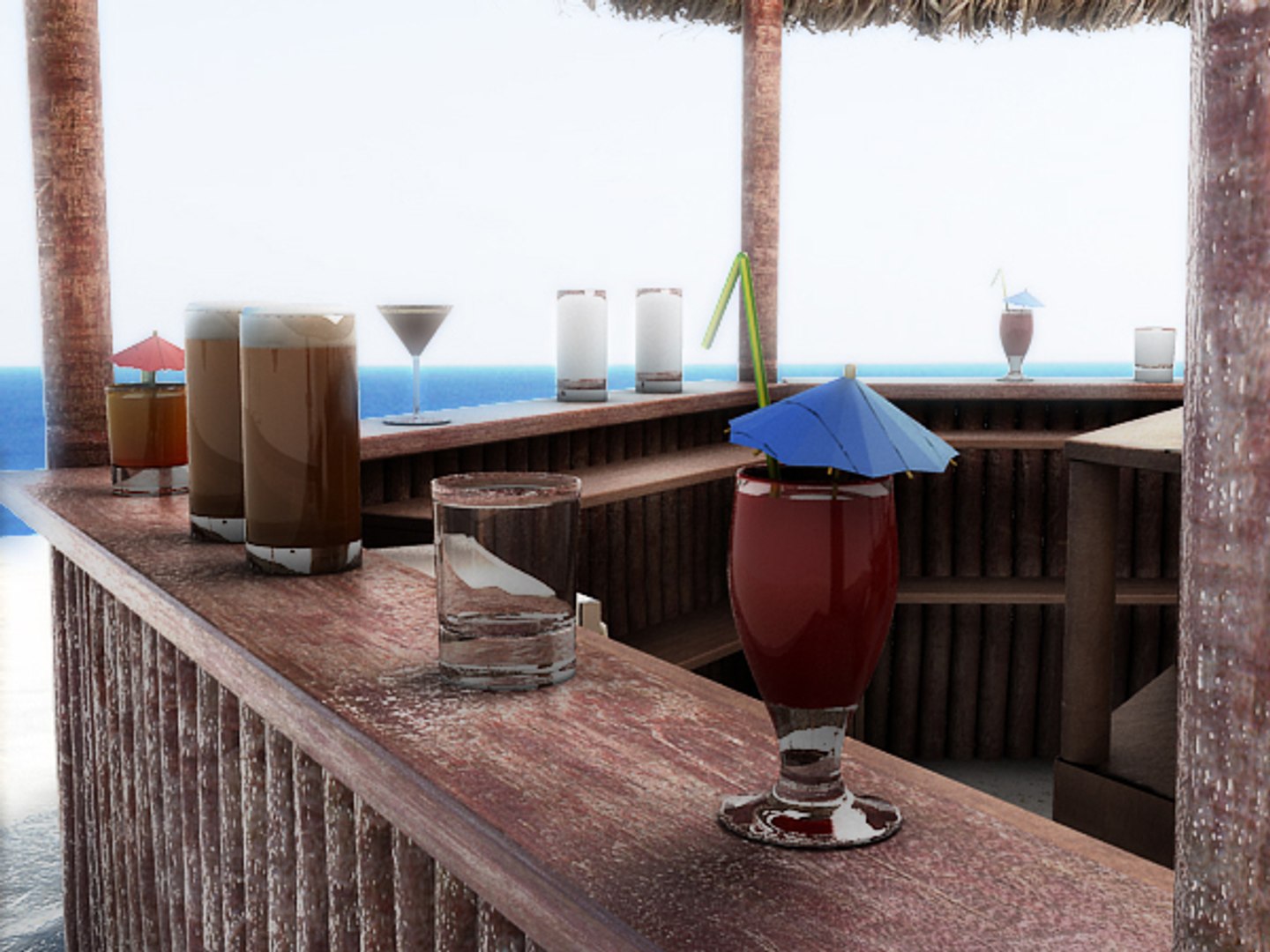 Beach Bar 3d Model