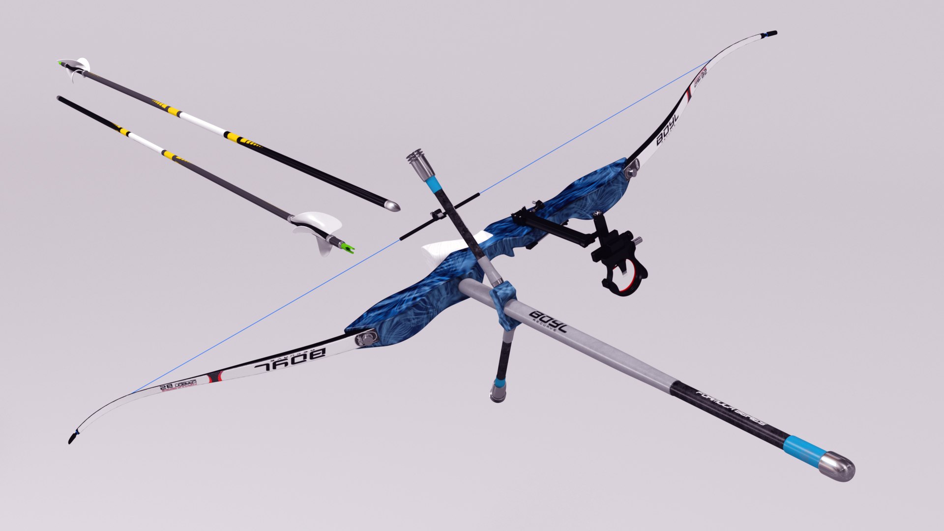 3D Model Olympic Recurve Bow Animated HQ - TurboSquid 1845200