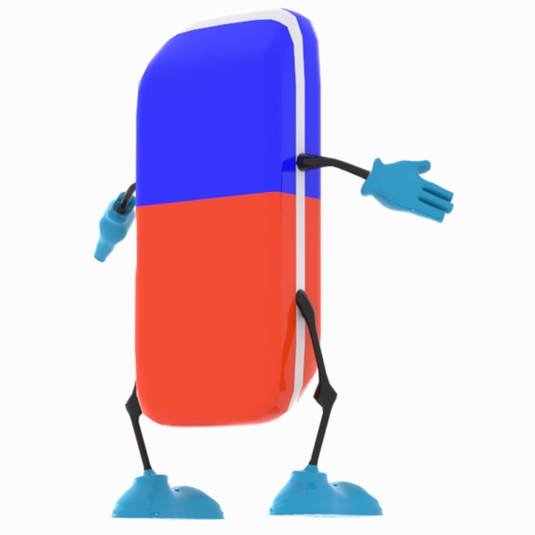 Eraser Character 3ds