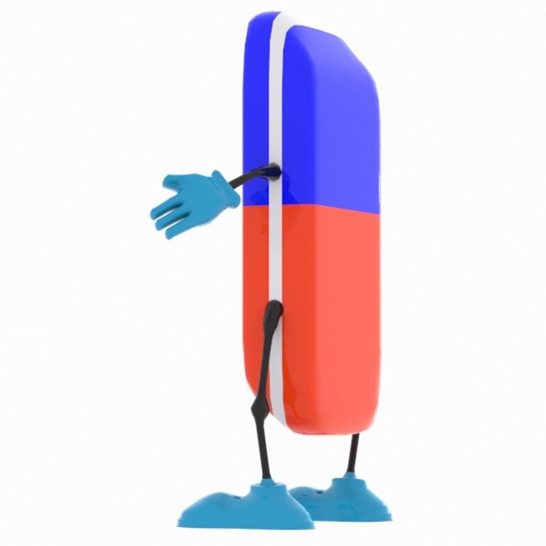 Eraser Character 3ds