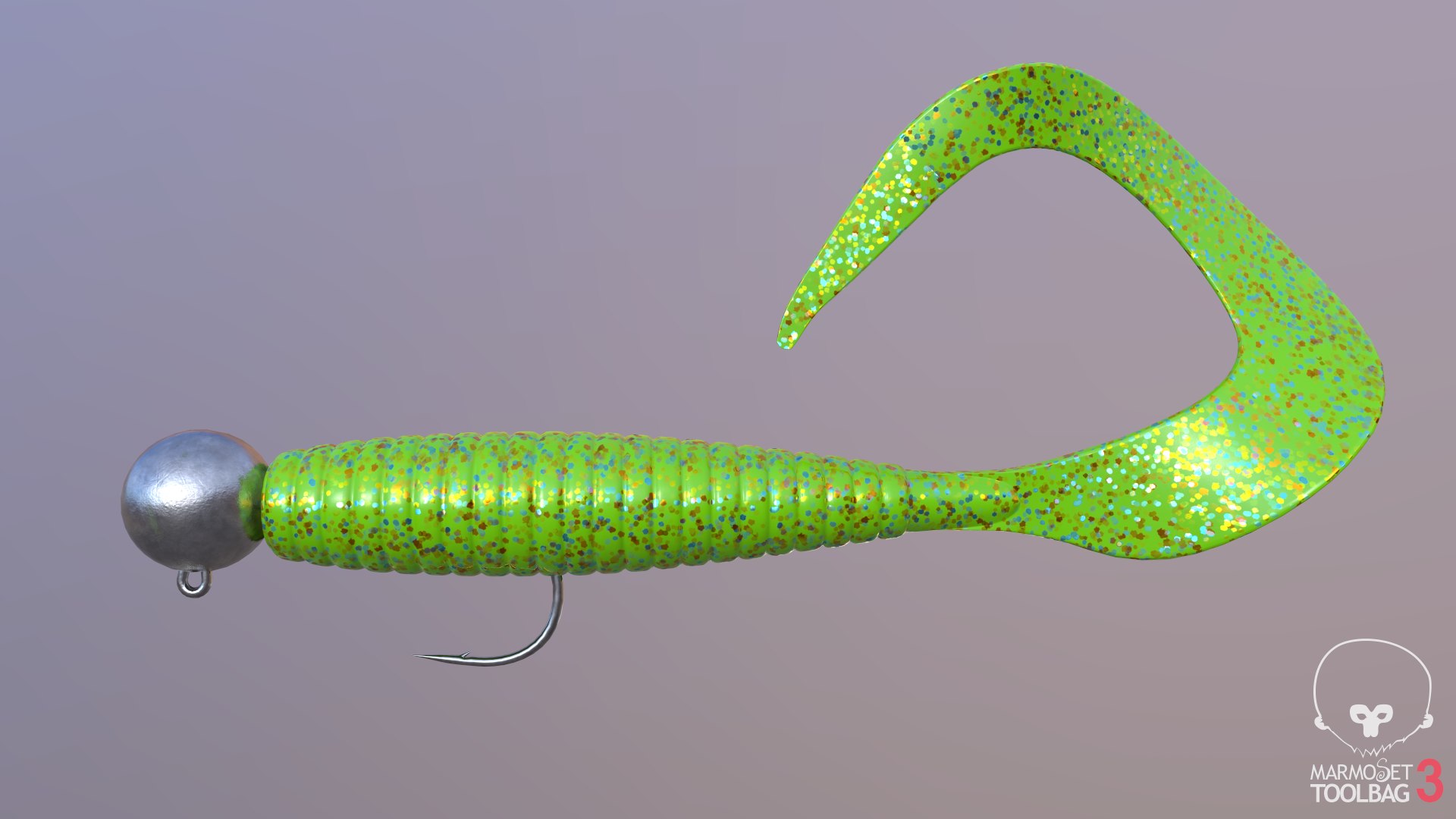 Curly Tail Fishing Lure 06 3D Model - TurboSquid 1981696