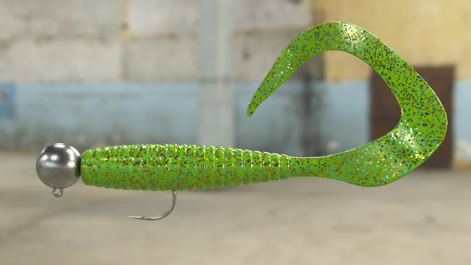 Curly Tail Fishing Lure 06 3D Model - TurboSquid 1981696