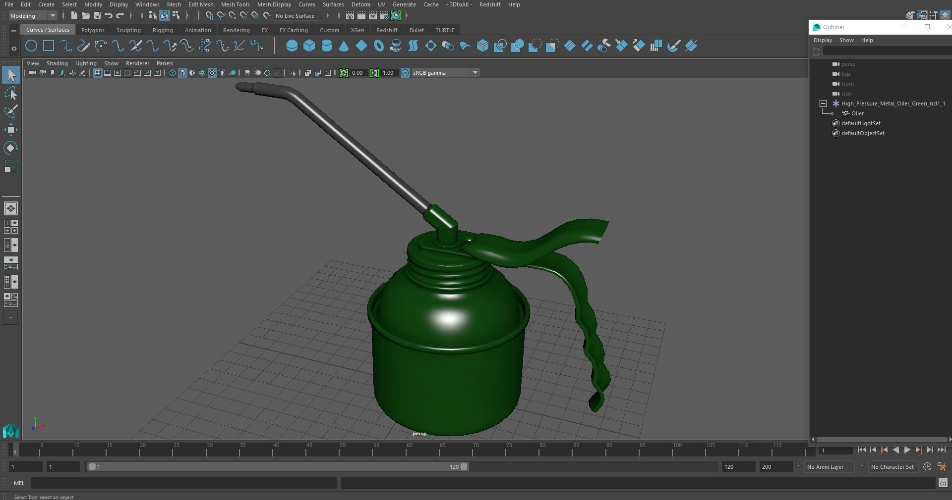 High Pressure Metal Oiler Green 3D - TurboSquid 2149901