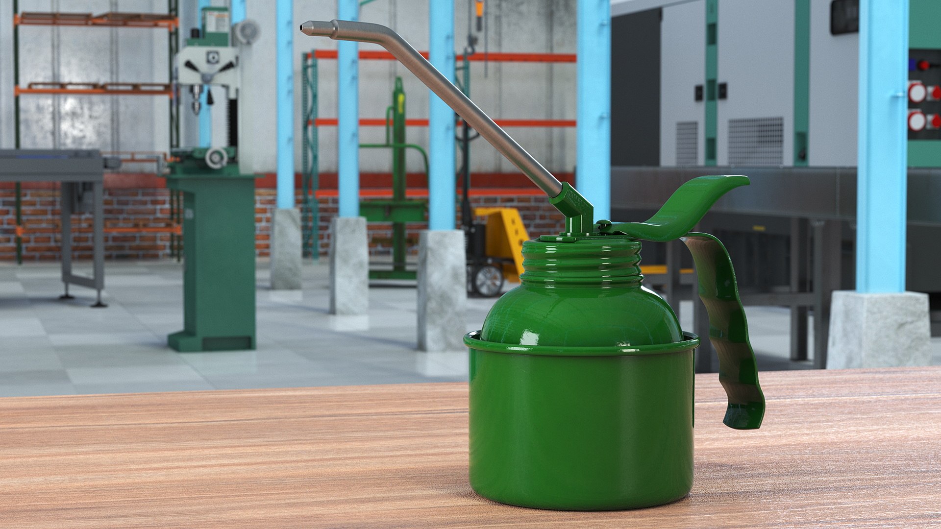 High Pressure Metal Oiler Green 3D - TurboSquid 2149901