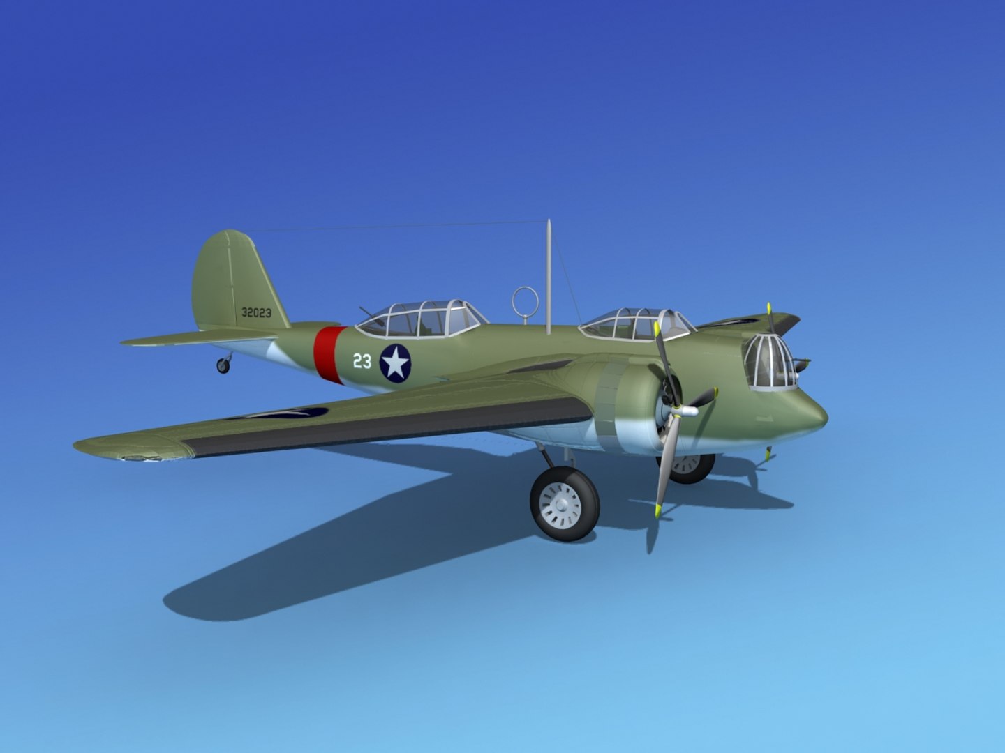 3d Model Propellers Martin B-10 Bomber