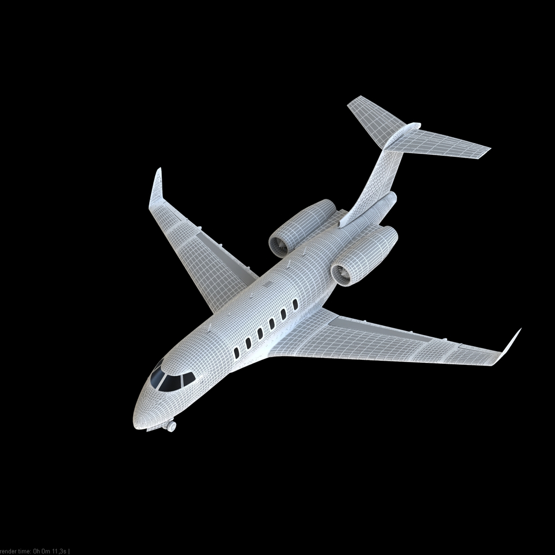 Bombardier Challenger 300 Jet 3d Max