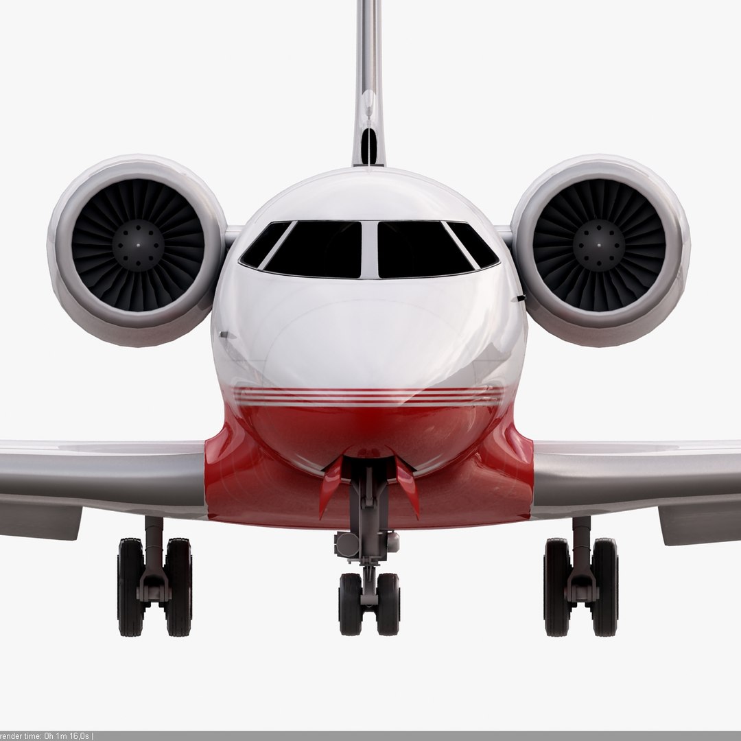 Bombardier Challenger 300 Jet 3d Max