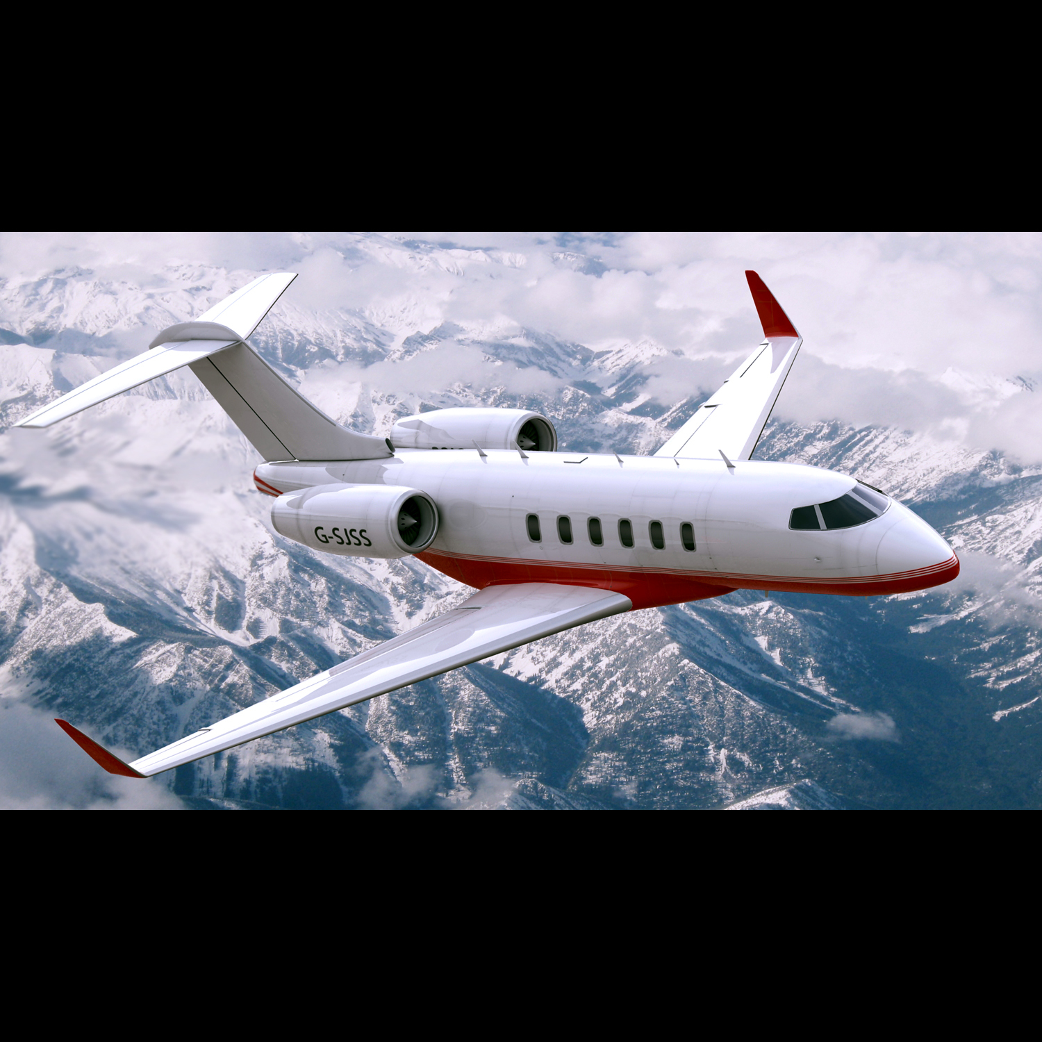 bombardier challenger 300 jet 3d max